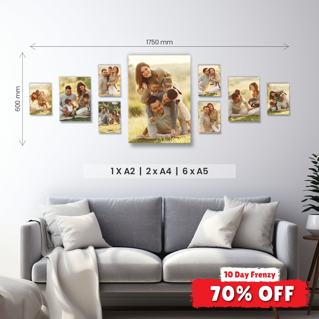 Small 9 Piece Wide Canvas Combo – Canvas and Gifts